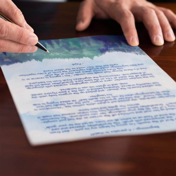 Handwritten letter sheets and letter paper of sizes a4 and a5