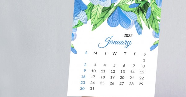 Desk-calendar-watercolor-flowers