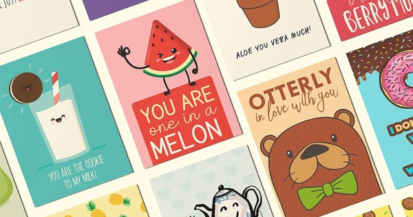 Pack of 27 Adorable Pun Cards - Cute Witty Gift for Girlfriend ...